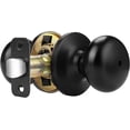 AHGLOP-Black Round Ball Privacy Door Knob - Interior/Exterior, 1 Pack ...