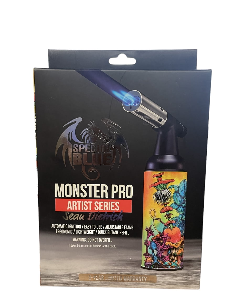 Special Blue Monster Pro 2 Artist Series Dual Flame Butane Torch - For ...