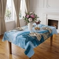 Marble Texture Watercolor Blue Table Cloth 52x70in, Waterproof ...