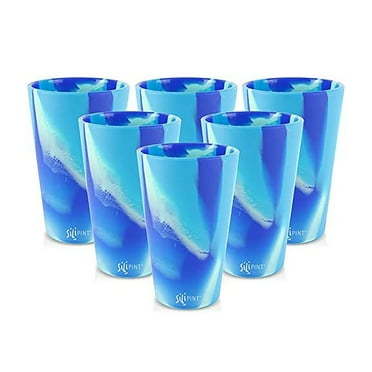 Silipint: Silicone Pint Glasses: 6 Pack Hippie Hops - 16oz Unbreakable ...