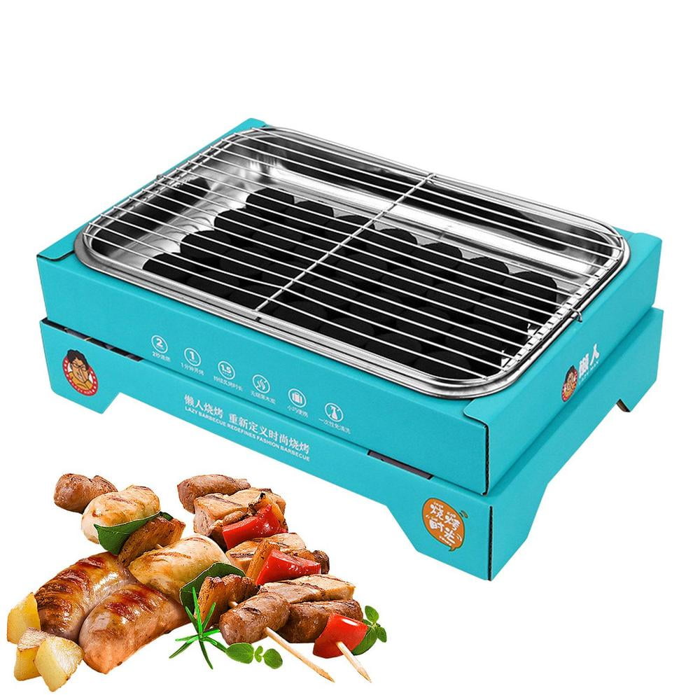 Tohuu Mini Grill Disposables Charcoal Compact Charcoal Grills Camping Accessories Skewer Grill