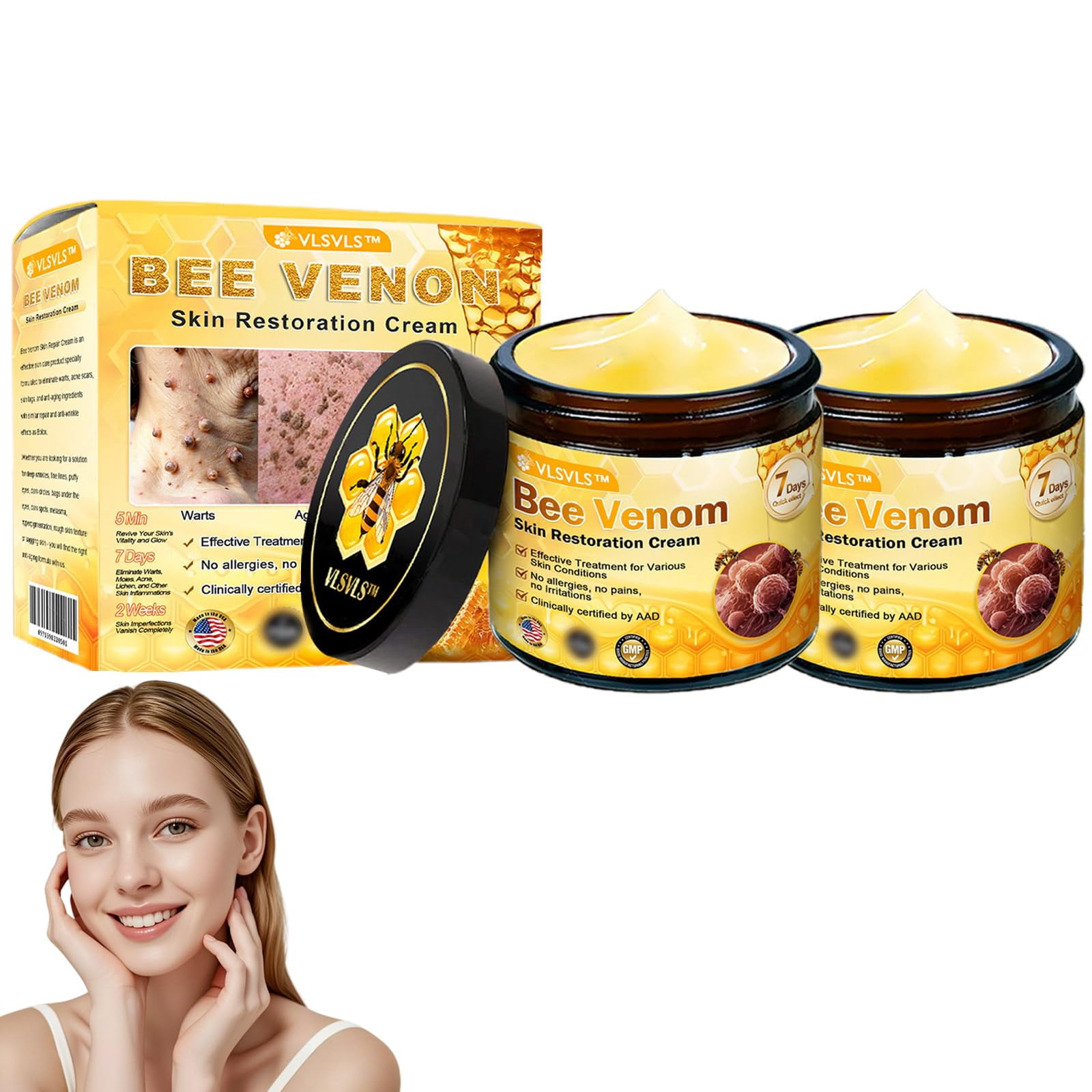 Crema para el tratamiento de la piel APKAPK Bee Venom Firming Wrinkle ...