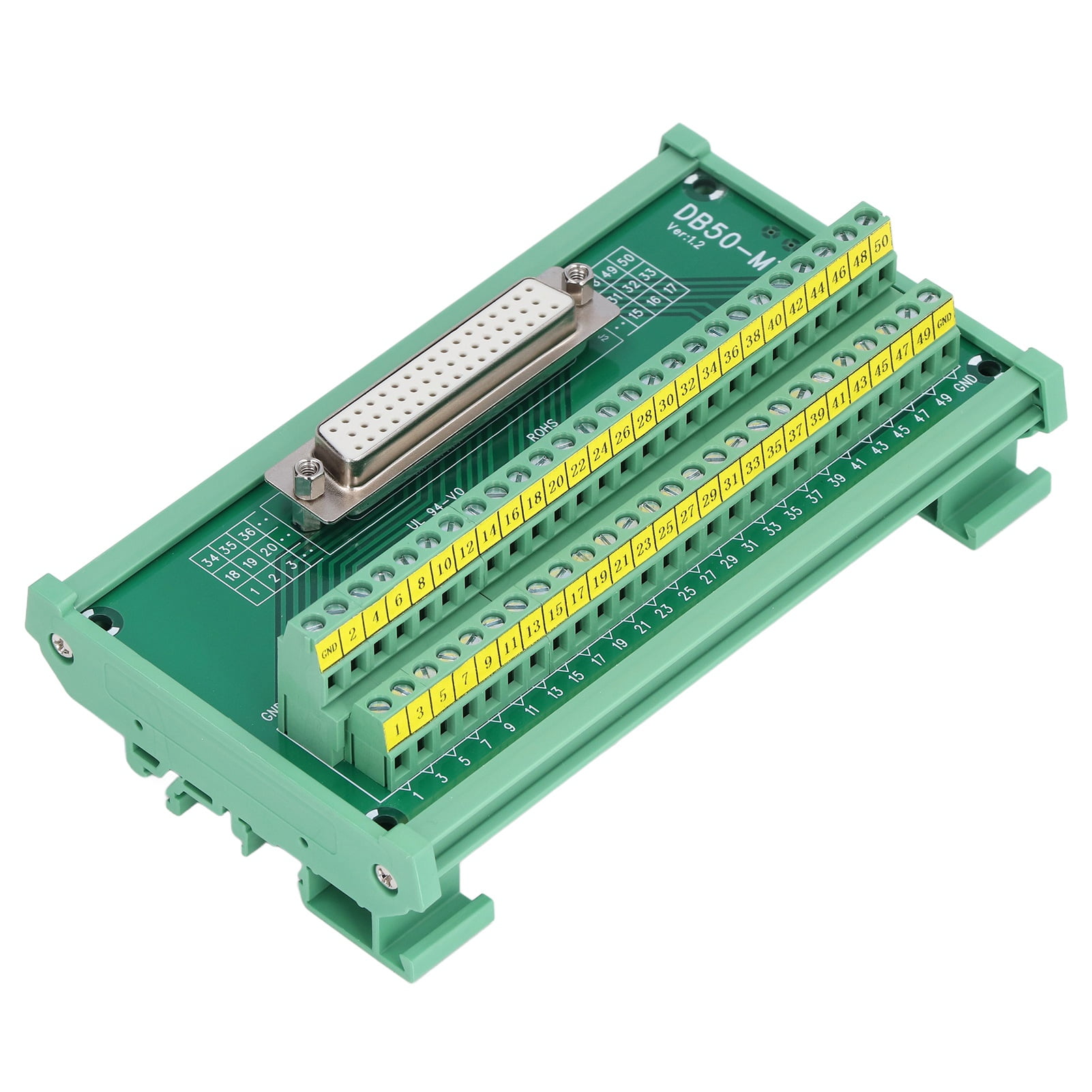 Adaptador de conector de terminal Bling Bling DB50 a PCB hembra recta ...