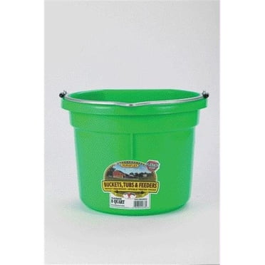 Miller Mfg Co Inc Flat Back Plastic Bucket- Green 20 Quart - P20FBGREEN ...