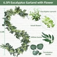 Samhe 6.5Ft Artificial Eucalyptus Garland, Dense Faux Floral Leaf Decor ...