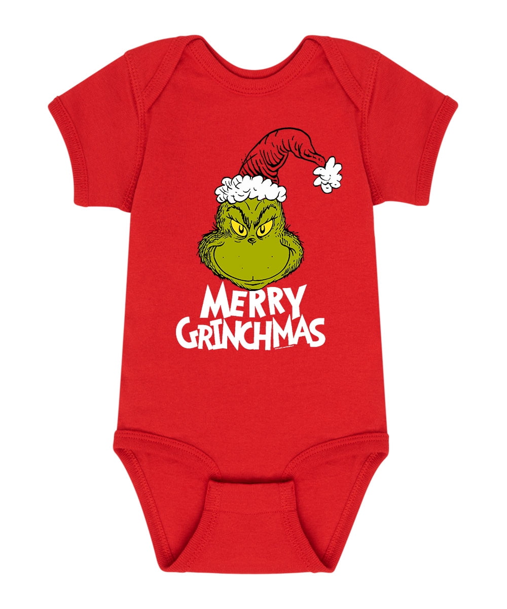Dr. Seuss - Santa Grinch - Infant Baby One Piece - Walmart.com