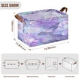 2PCS Fabric Storage Baskets with Iron Frame Foldable Storage Bins with ...