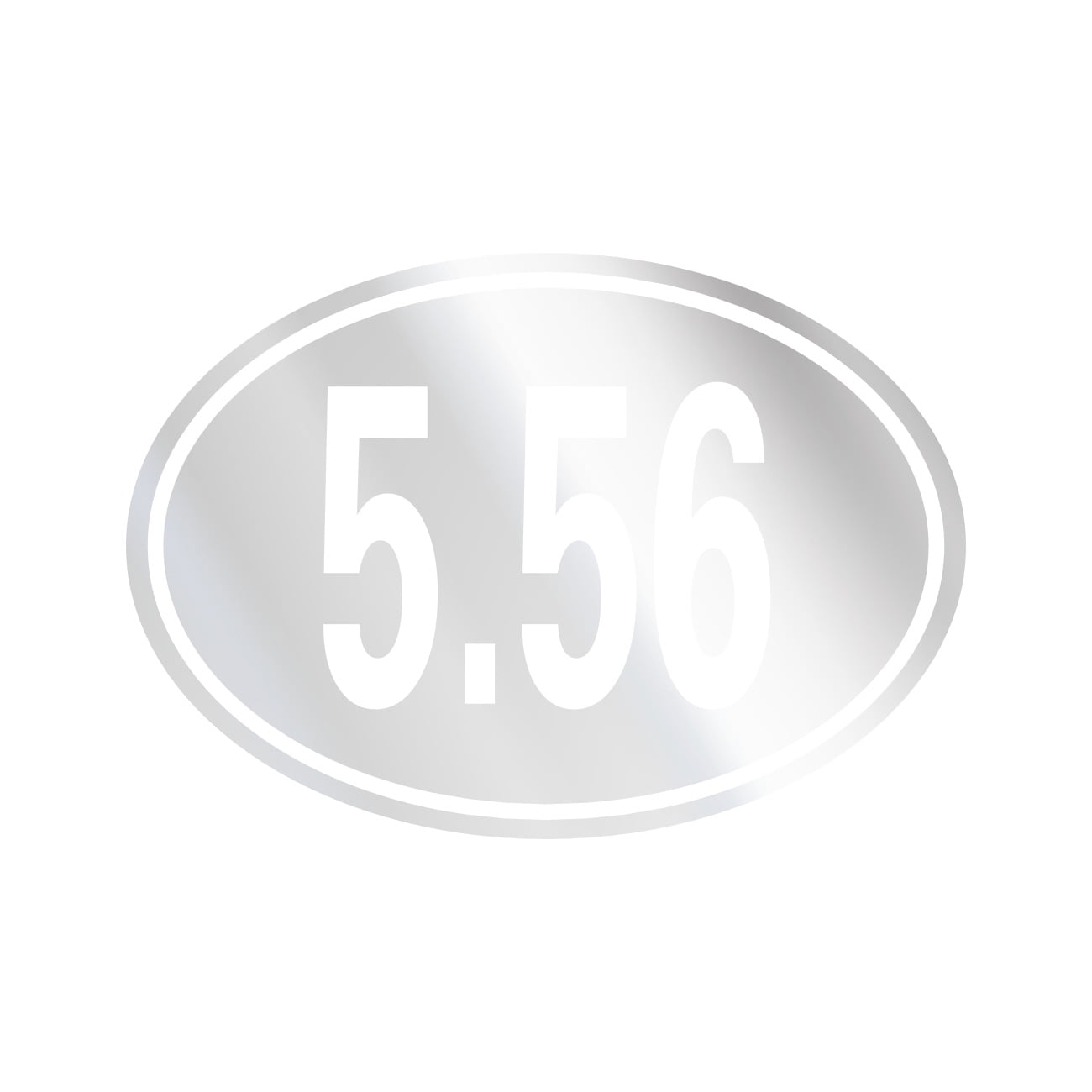 Oval 5.56 Sticker Decal Die Cut - Self Adhesive Vinyl - Weatherproof ...