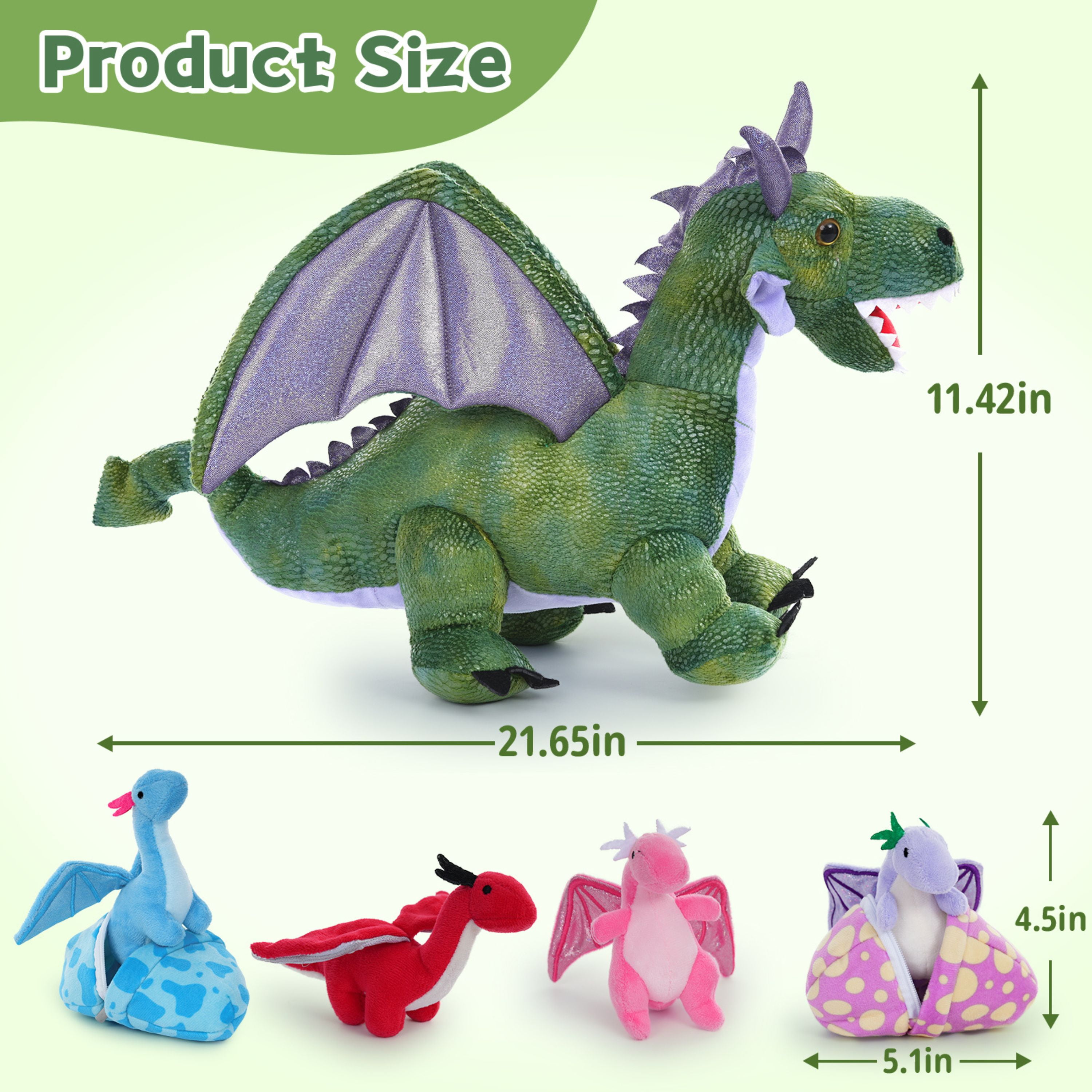 Tezituor 7Pcs Dragon Stuffed Animal 21.6'' Giant Dragon Tezituor 7Pcs Dragon Stuffed Animal 21.6'' Giant Dragon