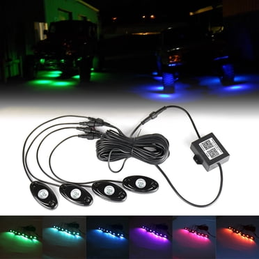 Car Neon Light Kit, iMountek 8 Pods RGB LED Rock Lights with Double ...