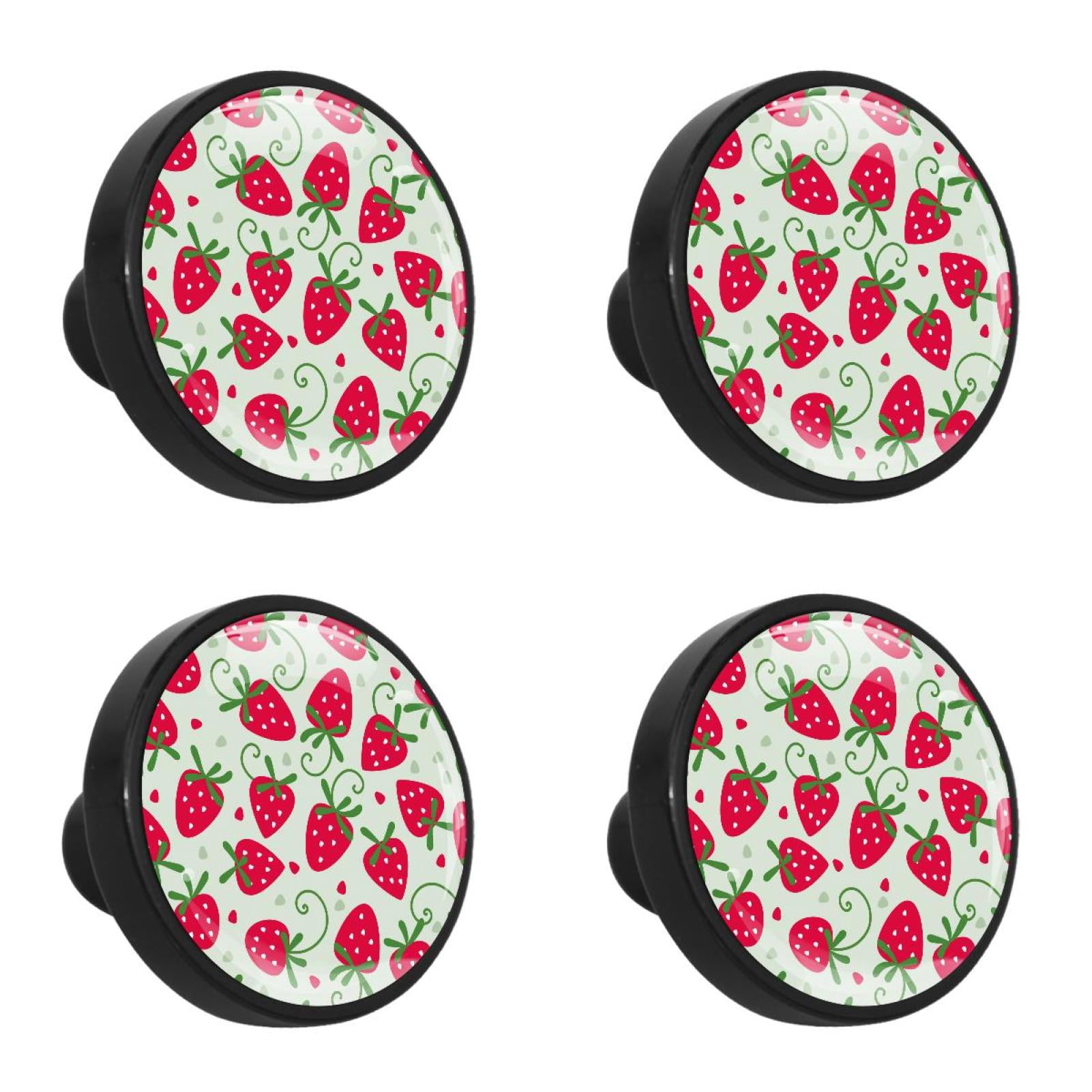 4 Pcs Strawberry Knobs for Kitchen Cabinet Cupboard Dresser Bookcase ...