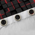 Manfei Futuristic 3D Square Kitchen Curtains, Neon Glow Black Out ...