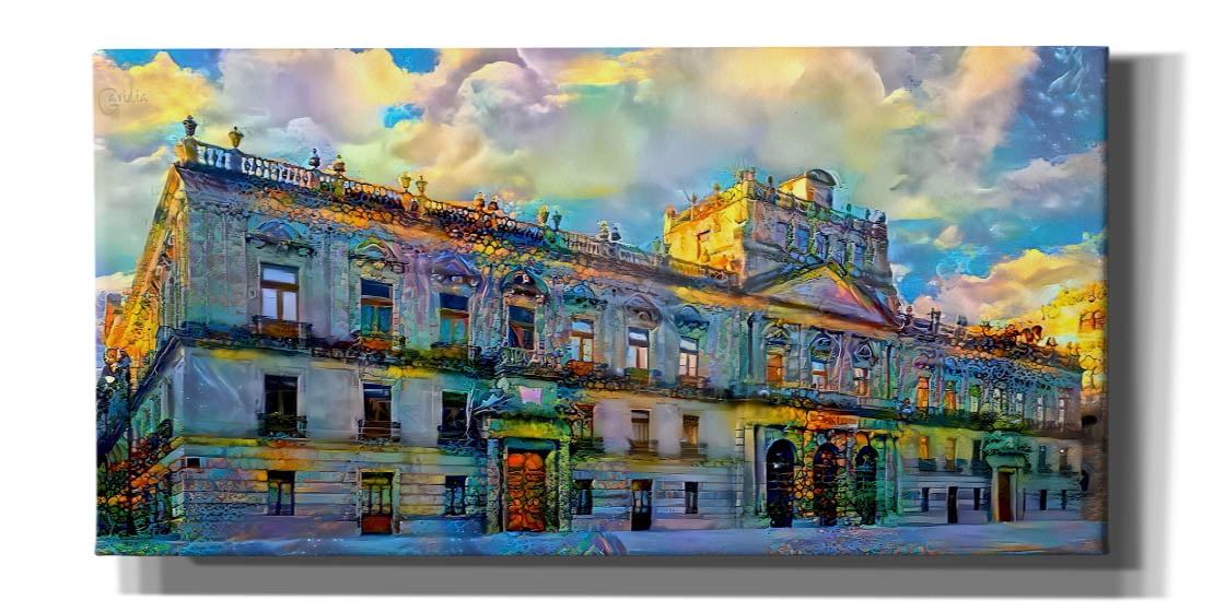 Epic Graffiti 'Mexico City Palace of Mines' by Pedro Gavidia, Canvas ...