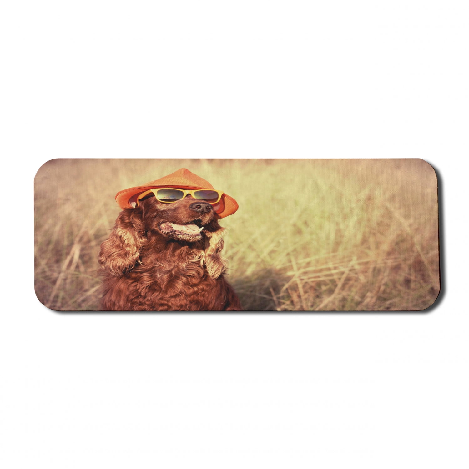 Animal Computer Mouse Pad, Funny Retro Irish Setter Dog Wearing Hat and ...