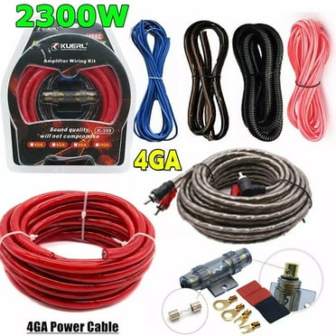 Car Audio Cable Kit 1500W Amp Amplifier Install RCA Subwoofer Sub ...