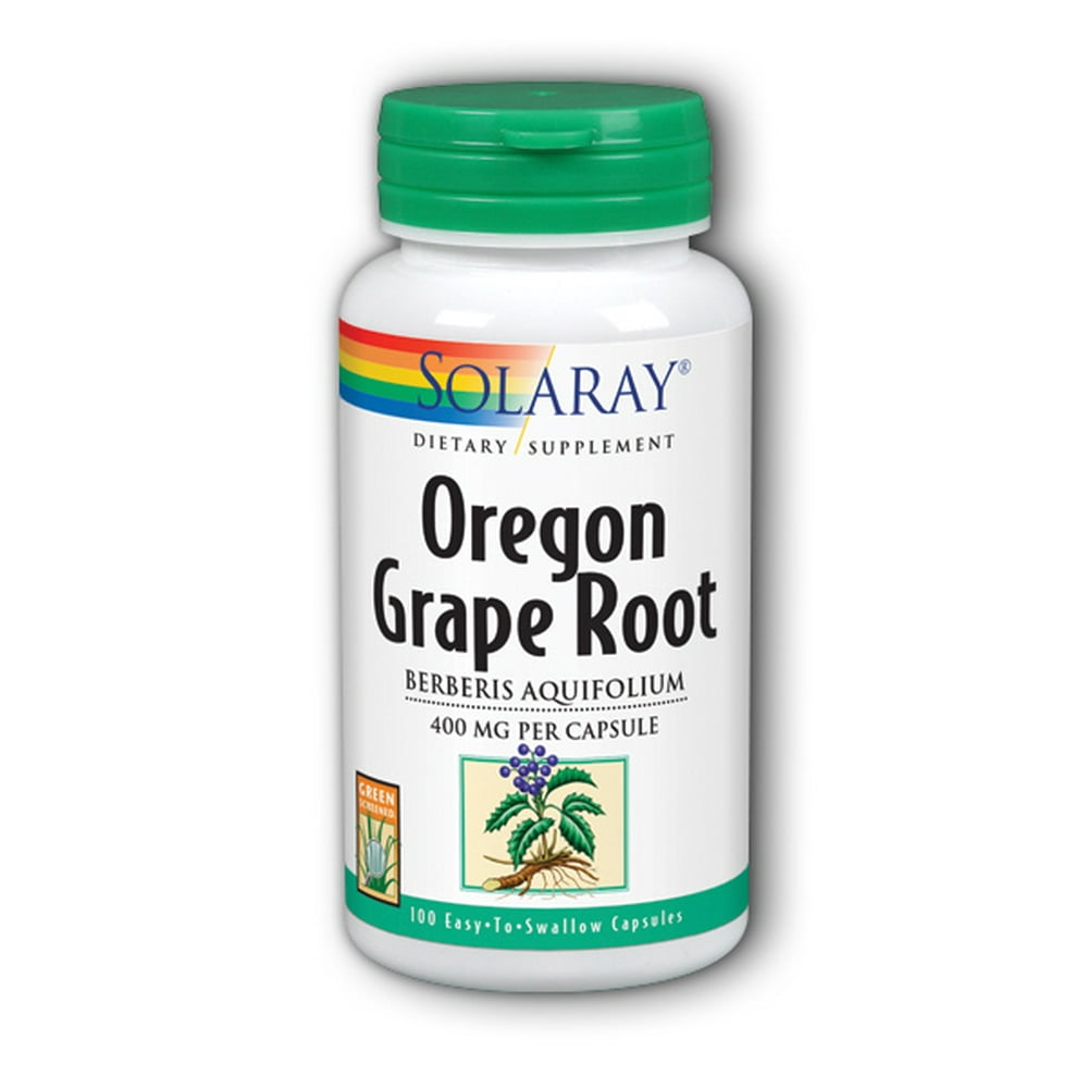 Solaray Oregon Grape Root 400 mg Capsules, 100 Ct - Walmart.com ...