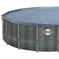 Sunneday Oasis Rattan 24ft Round x 52in Deep Outdoor Large Backyard ...
