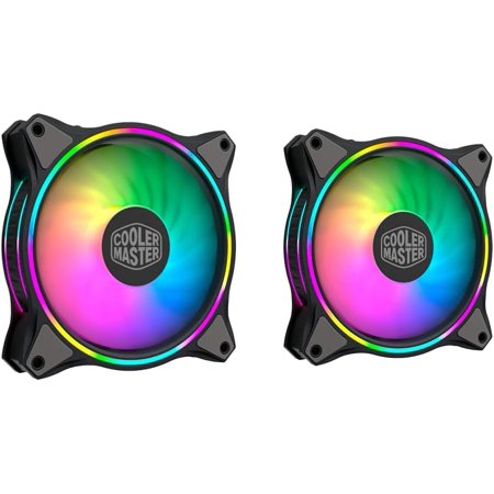 MasterFan MF120 Halo Duo-Ring Addressable RGB Lighting 120mm Fan ...