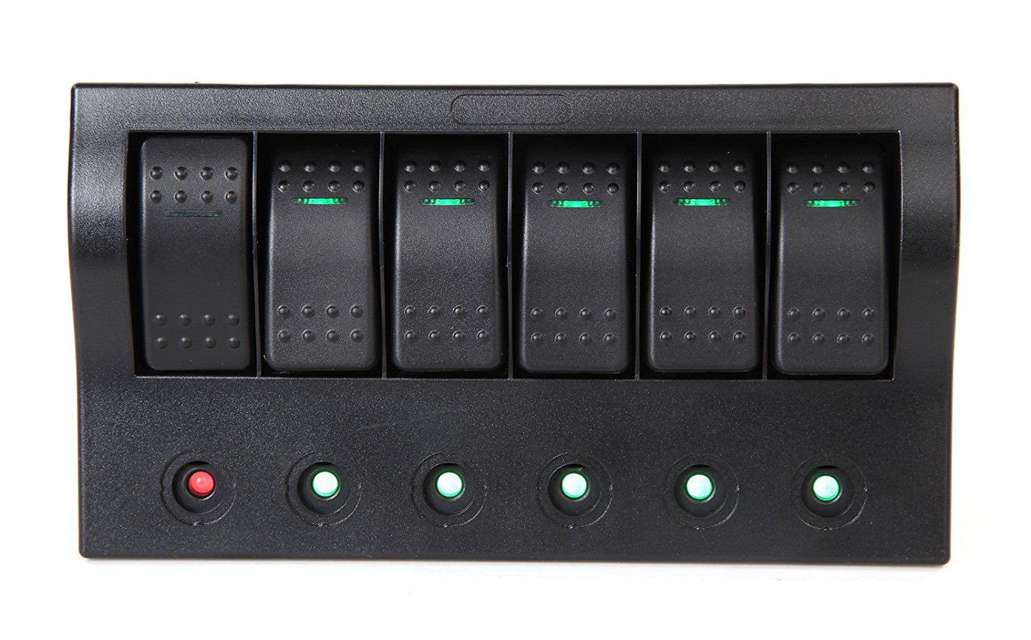 Pactrade Marine Boat RV 6 Gang Rocker Switch Panel with LED Indicator ...