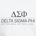 CafePress - Delta Sigma Phi Grayscale Stacked Logo T Shirt - Men's ...