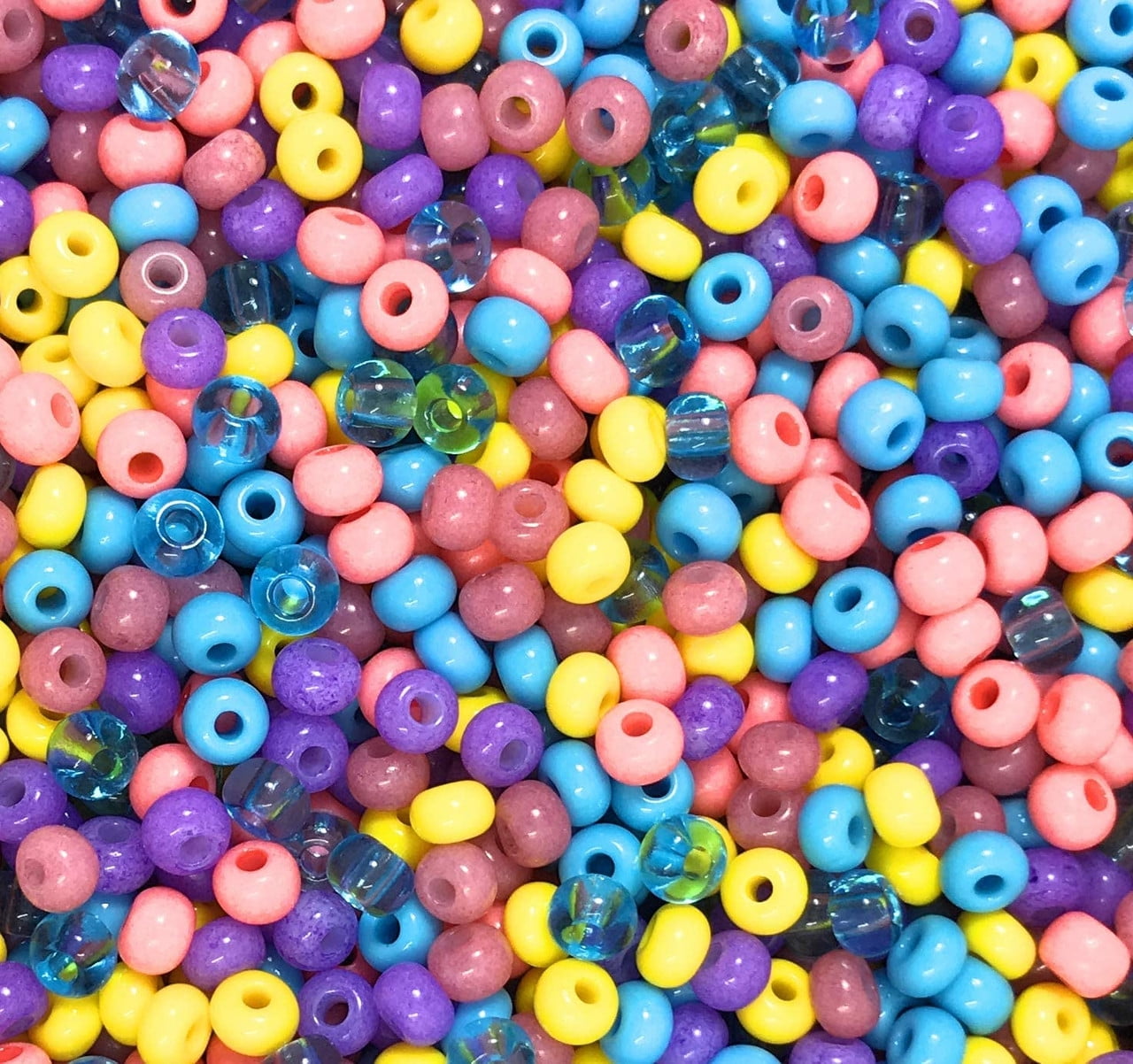 John Bead Czech Glass Seed Beads 6/0 (23g) Coral Reef Multicolored Bead ...