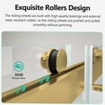 JERFIT Frameless Sliding Shower Door 68-72" x 76", Brushed Gold Modern ...