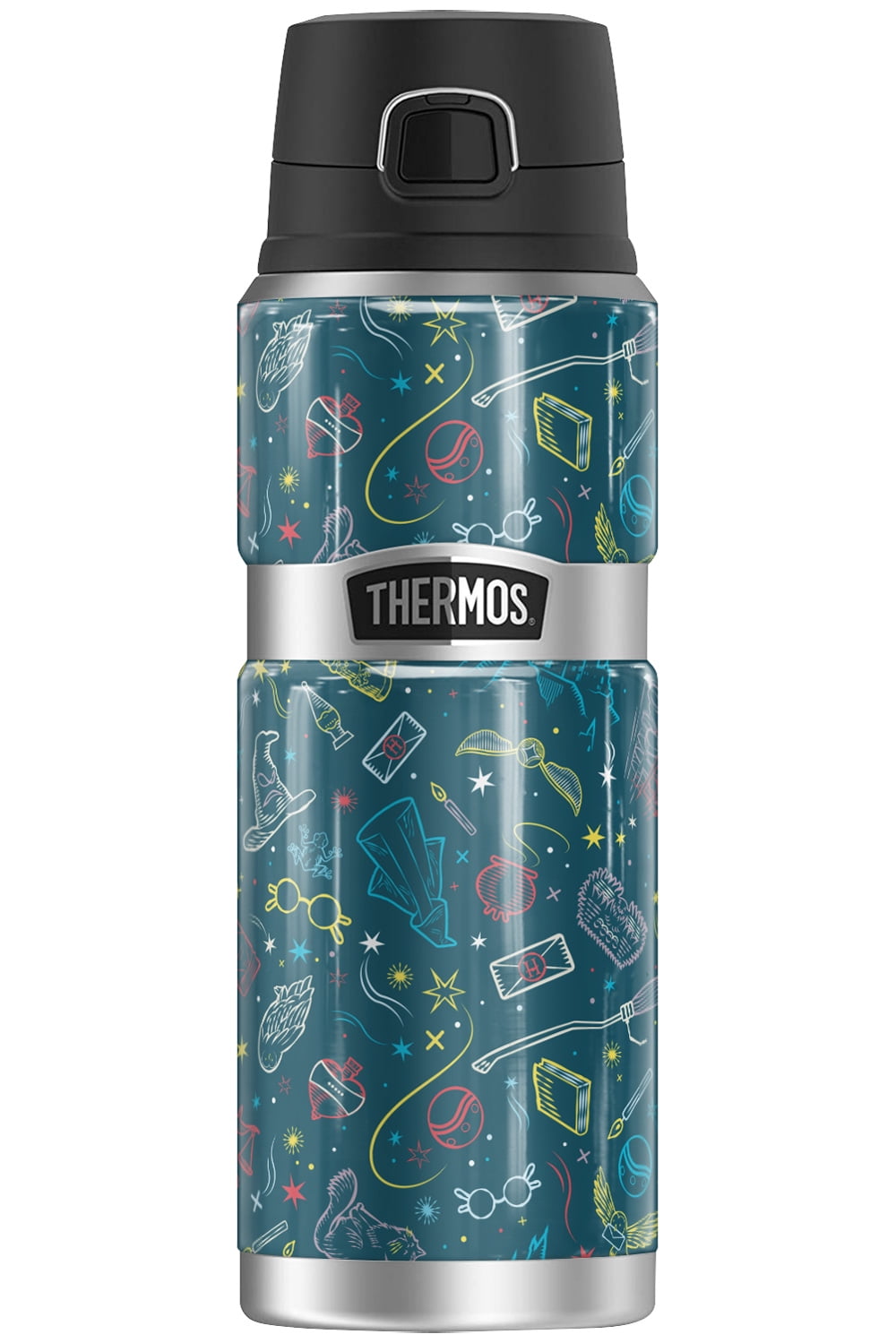 Harry Potter Hogwarts Magical Pattern THERMOS STAINLESS KING Stainless ...