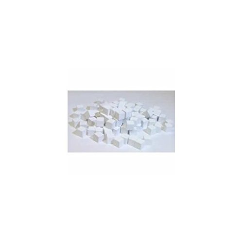 Cubo de madera blanca de 8 mm / paquete de fichas (100 / paquete ...