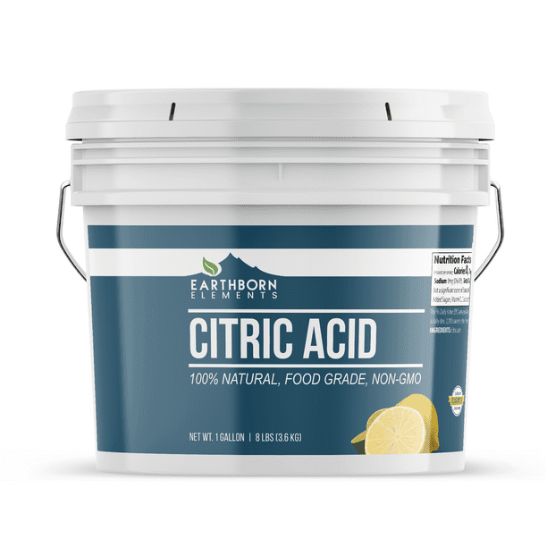 Earthborn Elements Citric Acid 1 Gallon Bucket Sour Food Additive ...