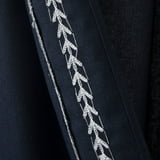 Lush Décor Olivia Ric Rac Embroidery Border Window Panel Navy/White ...