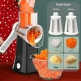 Rotary Cheese Grater Shredder 5-in-1 Tumbling Box Mandoline Vegetable ...