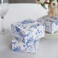 Balsa Circle 25 pcs Blue 4x4 in Floral Printed Square Gift Boxes Party ...