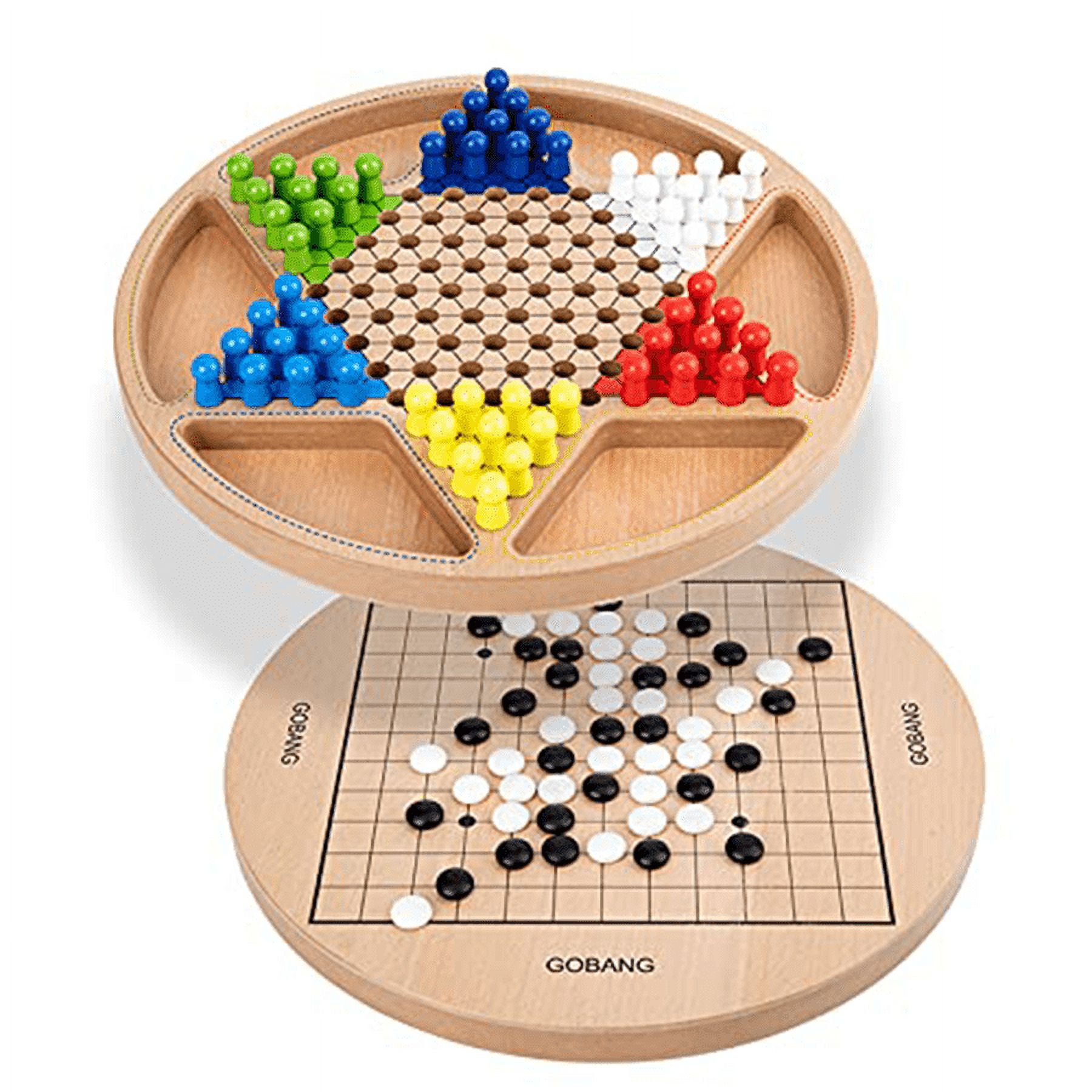 2 In 1 Traditional Chinese Checkers & Gobang Strategy Board Game ...