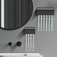 hgudesign 4-Slot Steel Toothbrush Holder with Cover Wall Mounted ...