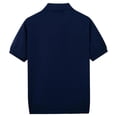 Dolkfu Button Graphic Tees Collared Blue Short Sleeve Minimalist Tops ...