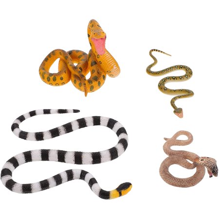 4pcs Life Cycle Figures of Snake Biology Science Model Toys Educational ...