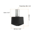 Uxcell Universal M8 x 1.1" Rubber Tripod Feet, Anti-Slip Tripod ...