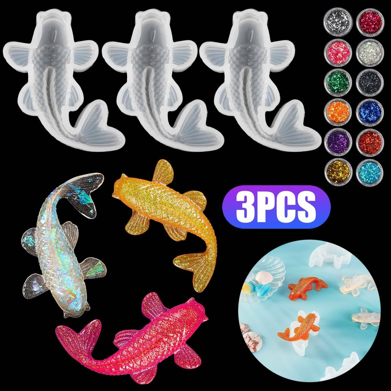 Kissing Fish Aquarium Fish Bowl Pendant Mold Craft Supplies & Tools ...