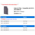 Pronto Cabin Air Filter fits 2018-2023 BMW X3 with Under Glove Box ...