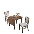 ACTU Mid-Century Modern 3-Piece 47inch Wood Drop-Leaf Foldable Dining ...