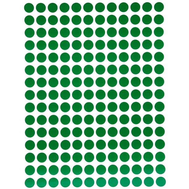 Royal Green Color Coding Labels 1/4 inch 8mm (5/16) Dot Stickers in ...