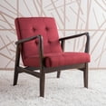 GDF Studio Conrad Fabric Club Chair, Deep Red - Walmart.com