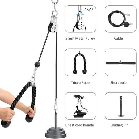 VONKY Fitness Pulley Cable System Home Exercise Fitness Equipment ...