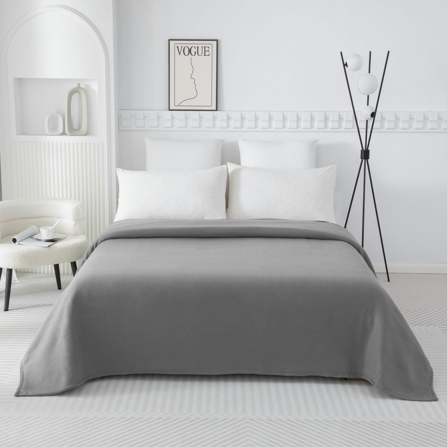 Click here for Mainstays Microfleece Blanket Gray T prices