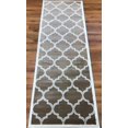 Antep Rugs Zeugma Collection 291Trellis Runner Rug Dark Beige Cream 2'7 ...