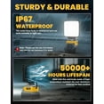 Cordless LED Work Light Compatible with 20v Battery, 70W 7000LM ...