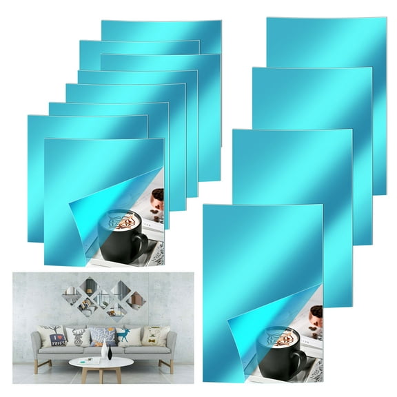 12-Pack Acrylic Flexible Mirror Sheets, 6x6 Inch Self-Adhesive Mirror ...