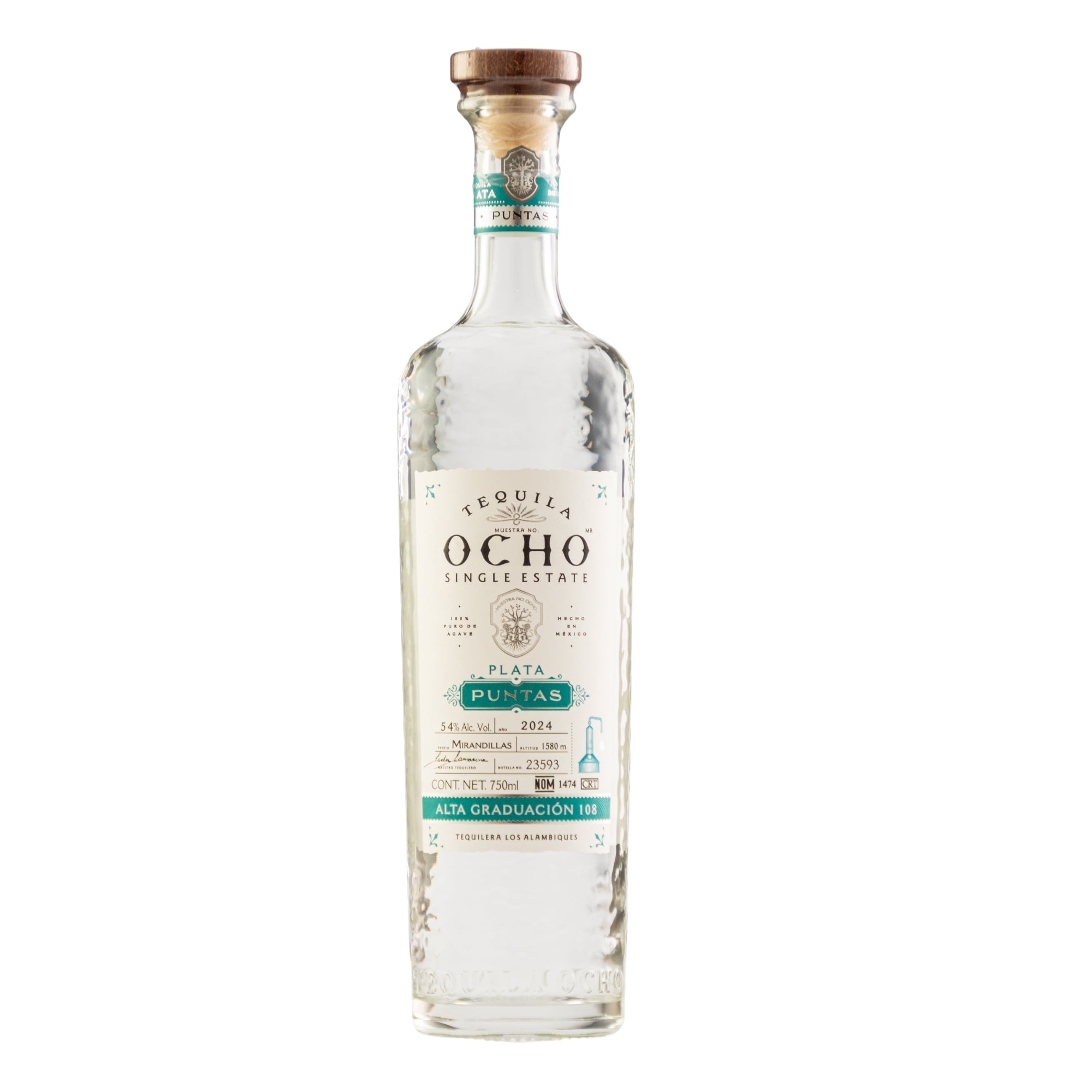 Tequila Ocho Plata Puntas 750 ml | Bodega Aurrera en línea