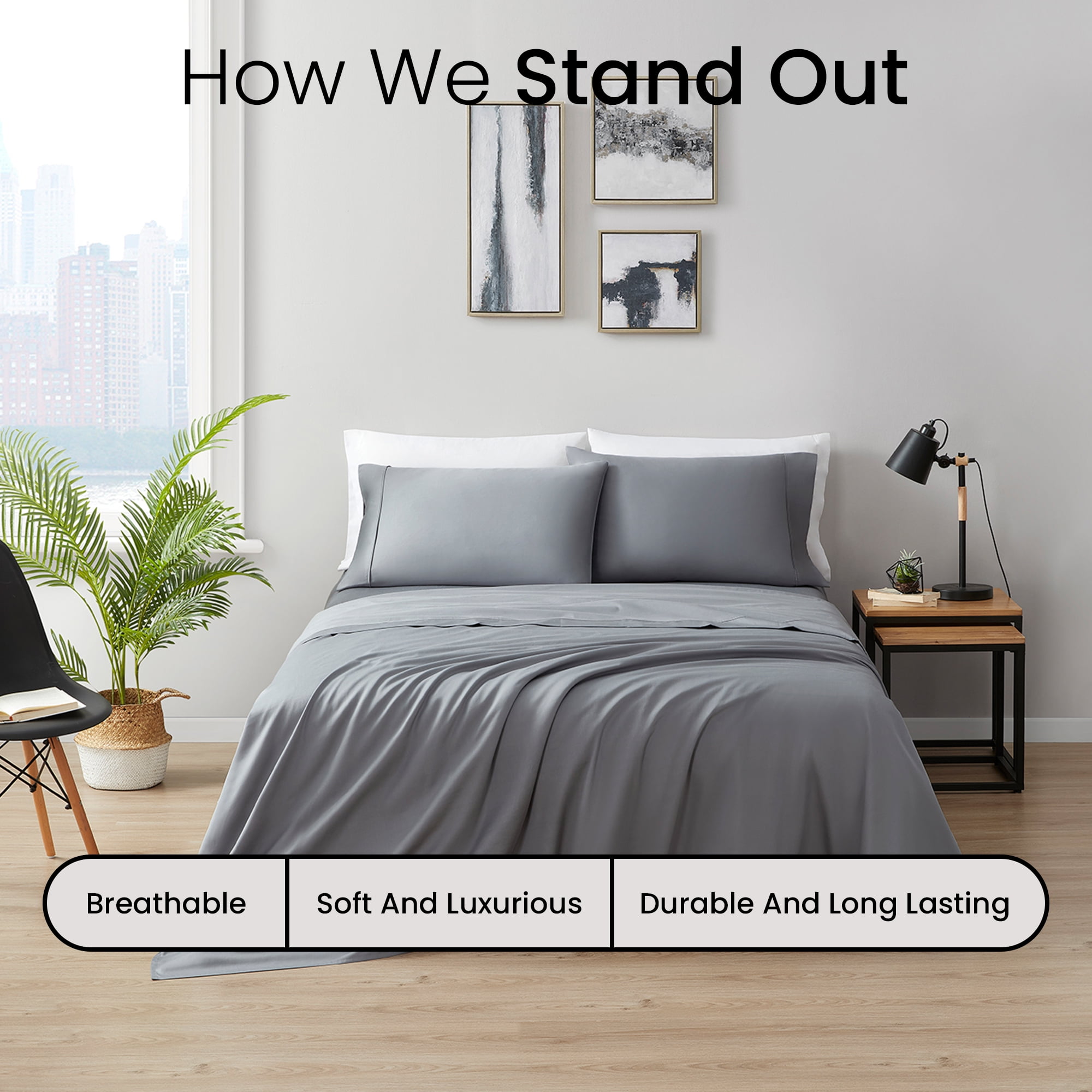 Organic Cotton 400 Thread Count Sheet Set - Walmart.ca