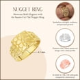 14k Gold Nugget Signet Ring (Size 6) - Walmart.com